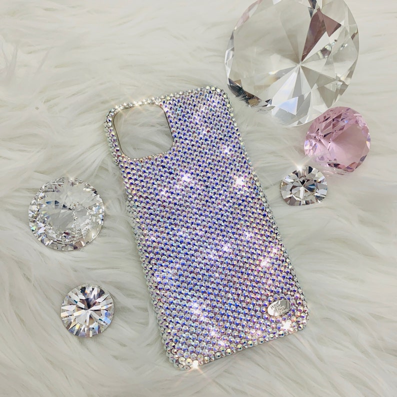 Small 12ss Iridescent Crystal AB Rhinestone BLING Back Case Made W ...
