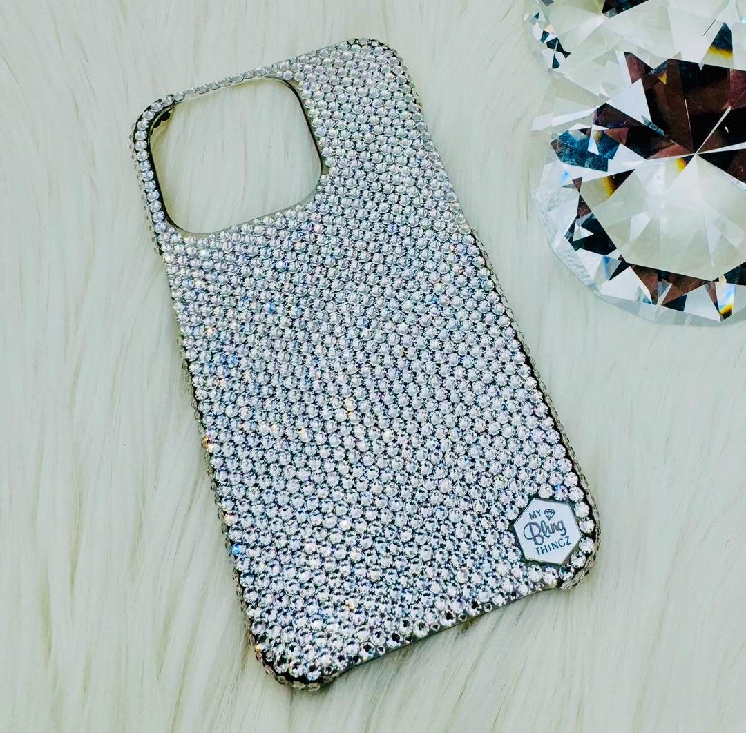 Clear Diamond Rhinestone BLING Bedazzled Back Case Made W/small 12ss ...