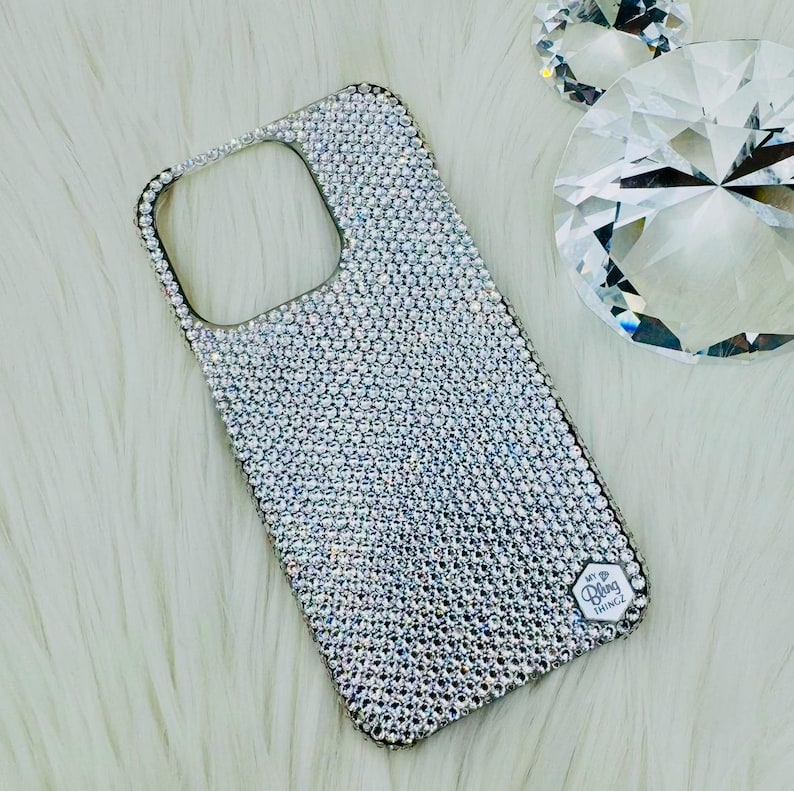 Clear Diamond Rhinestone BLING Bedazzled Back Case Made W/small 12ss ...