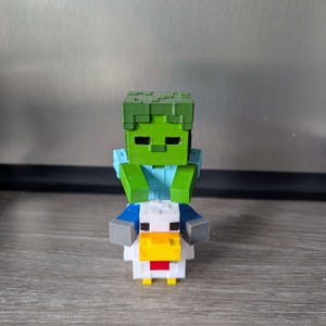 Chicken Jockey Figurine – 3D Printed Minecraft-inspired Decorative ...