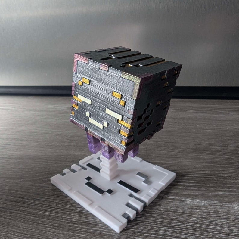 Happy Ghastling Statue – 3D Printed Minecraft-inspired Collectible - Etsy