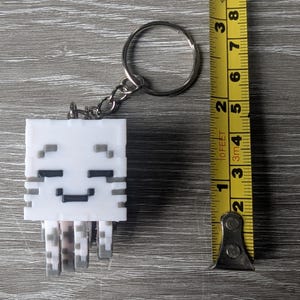 Happy Ghastling Keychain – 3D Printed Minecraft-inspired Ghast ...