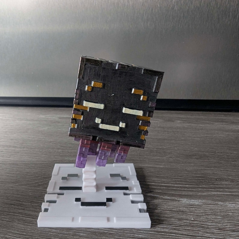 Happy Ghastling Statue – 3D Printed Minecraft-inspired Collectible - Etsy