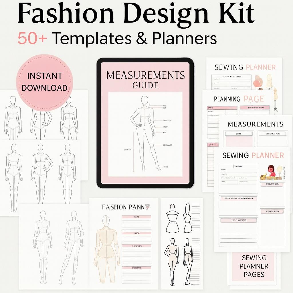 Fashion Design Professional Toolkit Complete Croquis Collection ...