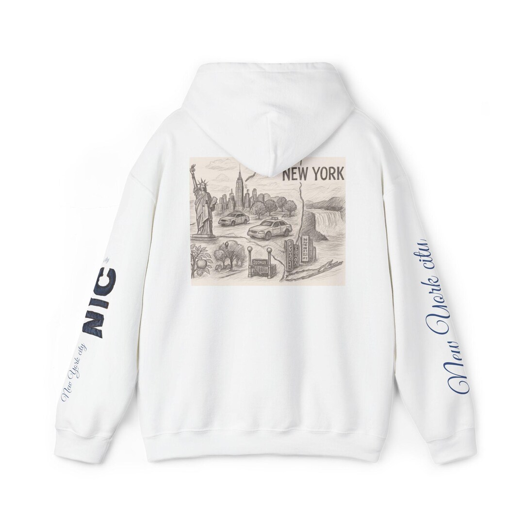 Classic Vintage NYC Vmap Hoodie | Chest Logo & City Graphic Art - Etsy