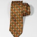 Vintage 1950s 60s Mid Century Modern Diamond Pattern Dress Tie. Gold ...