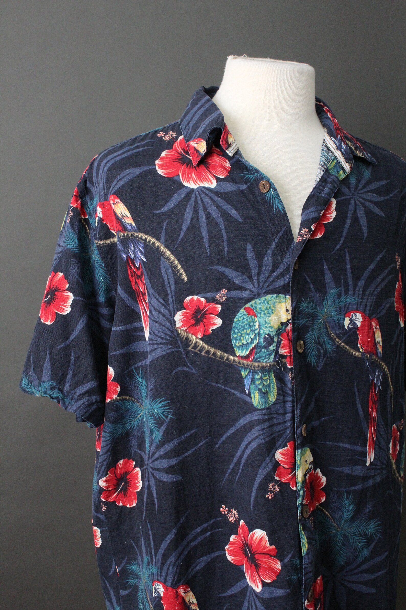 Mens Silk Tropical Exotic Birds Shirt. Aloha Shirt. Summer - Etsy Polska