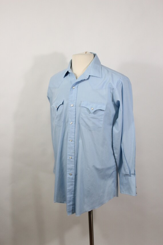 Vintage 1970s Western Shirt. Snap Button. Cowboy Rode… - Gem