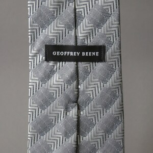 Mens Dress Tie. Silver Gray Square Diamond Pattern Tie. Silk Tie ...