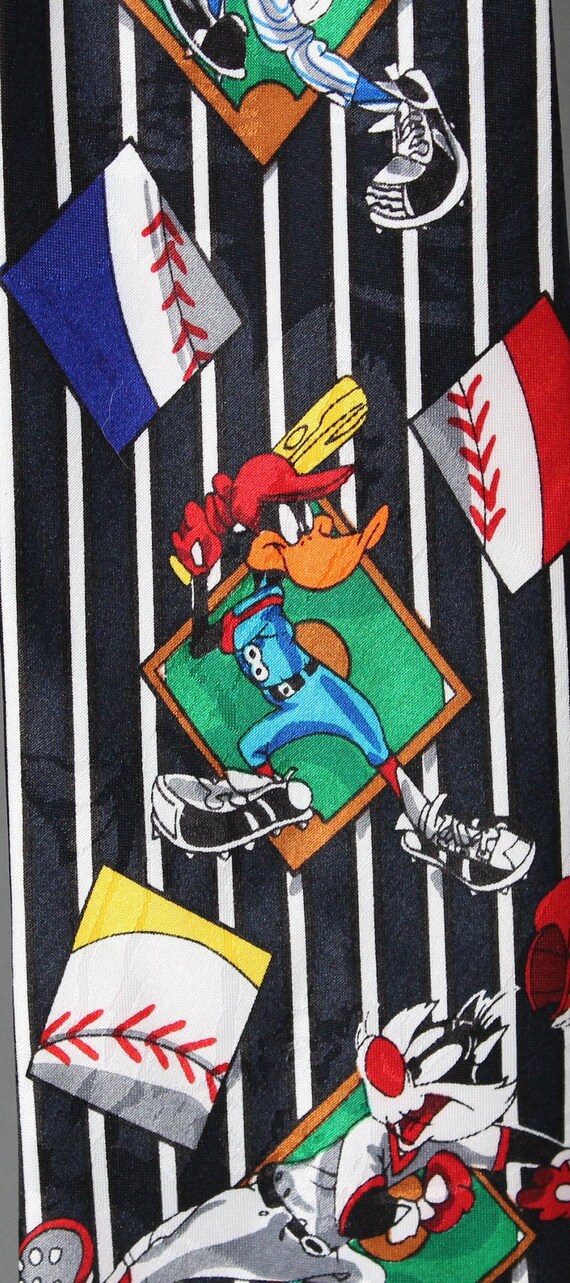 Bugs Bunny Taz Baseball Tie. Looney Tunes Tie. Rare T… - Gem Bugs Bunny Taz Baseball Tie. Looney Tunes Tie. Rare T… - Gem
