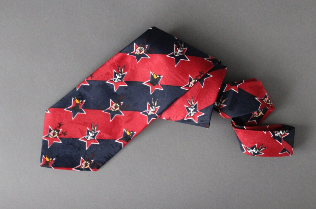 Bugs Bunny Tie. Looney Tunes Tie. Stars and Stripes Tie. Vintage - Etsy