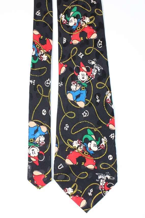Mickey Mouse Cowboy Western Disney Tie. Lasso Roping … - Gem