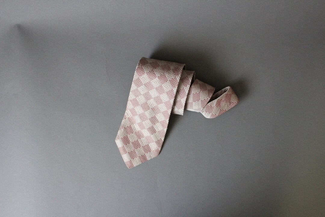 Mens Dress Tie. Diamond Pattern Tie. Silk Tie. Vintage - Etsy