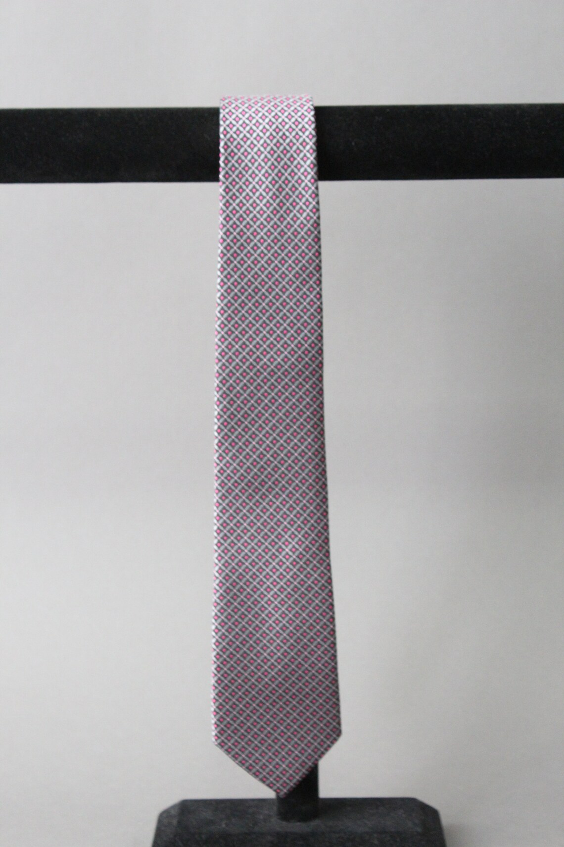 Mens Dress Tie. Purple Pink Diamond Pattern Tie. Vintage. - Etsy