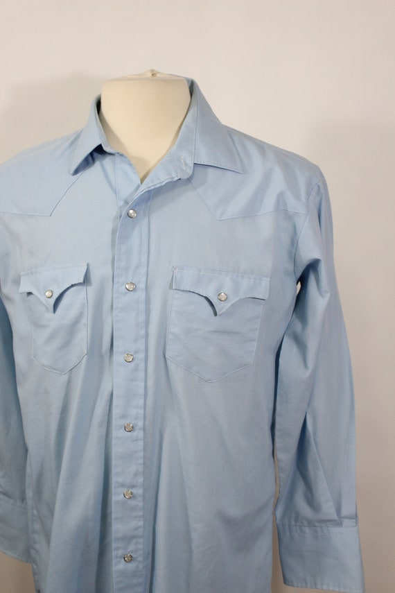 Vintage 1970s Western Shirt. Snap Button. Cowboy Rode… - Gem