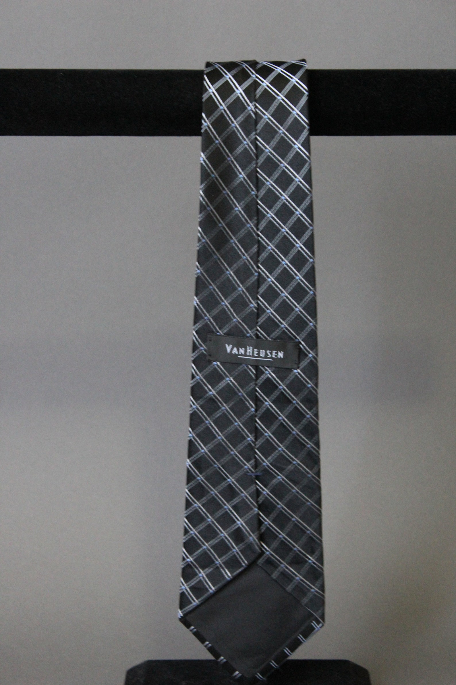 Mens Black Silver Diamond Pattern Tie. Silk Tie. Vintage. - Etsy España