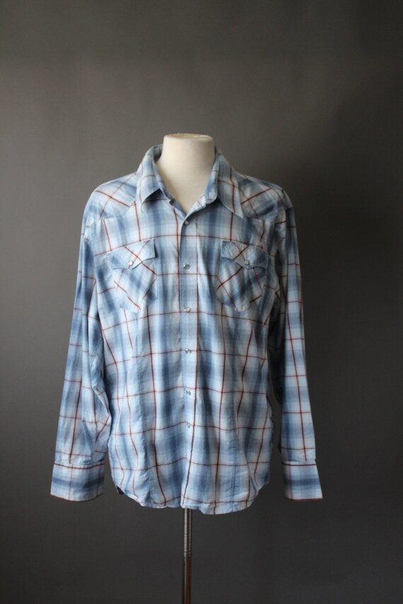 Mens Western Shirt. Snap Button Shirt. Vintage. Cowboy Rodeo - Etsy