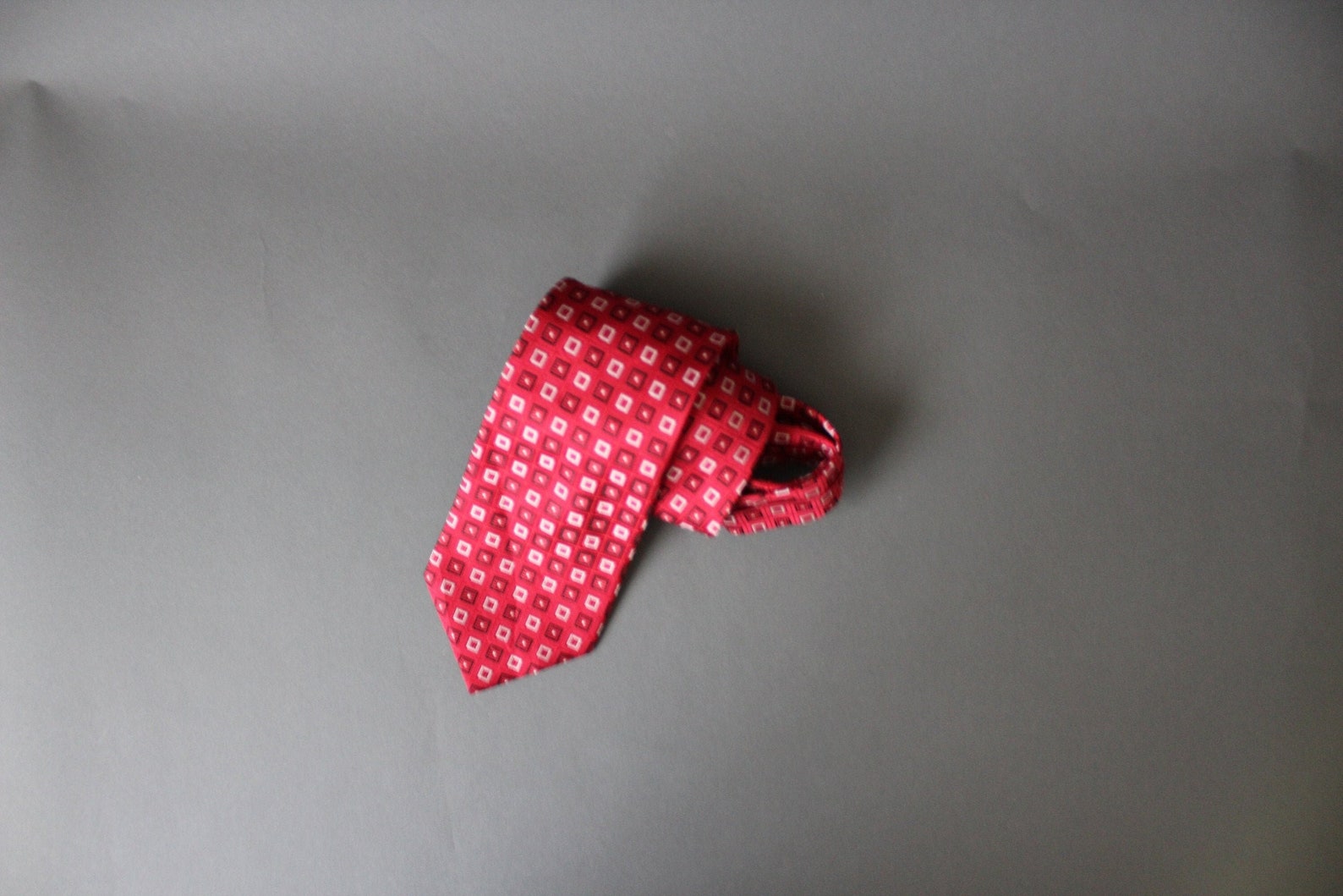 Mens Dress Tie. Red Black White Square Geo Square Pattern Tie. - Etsy