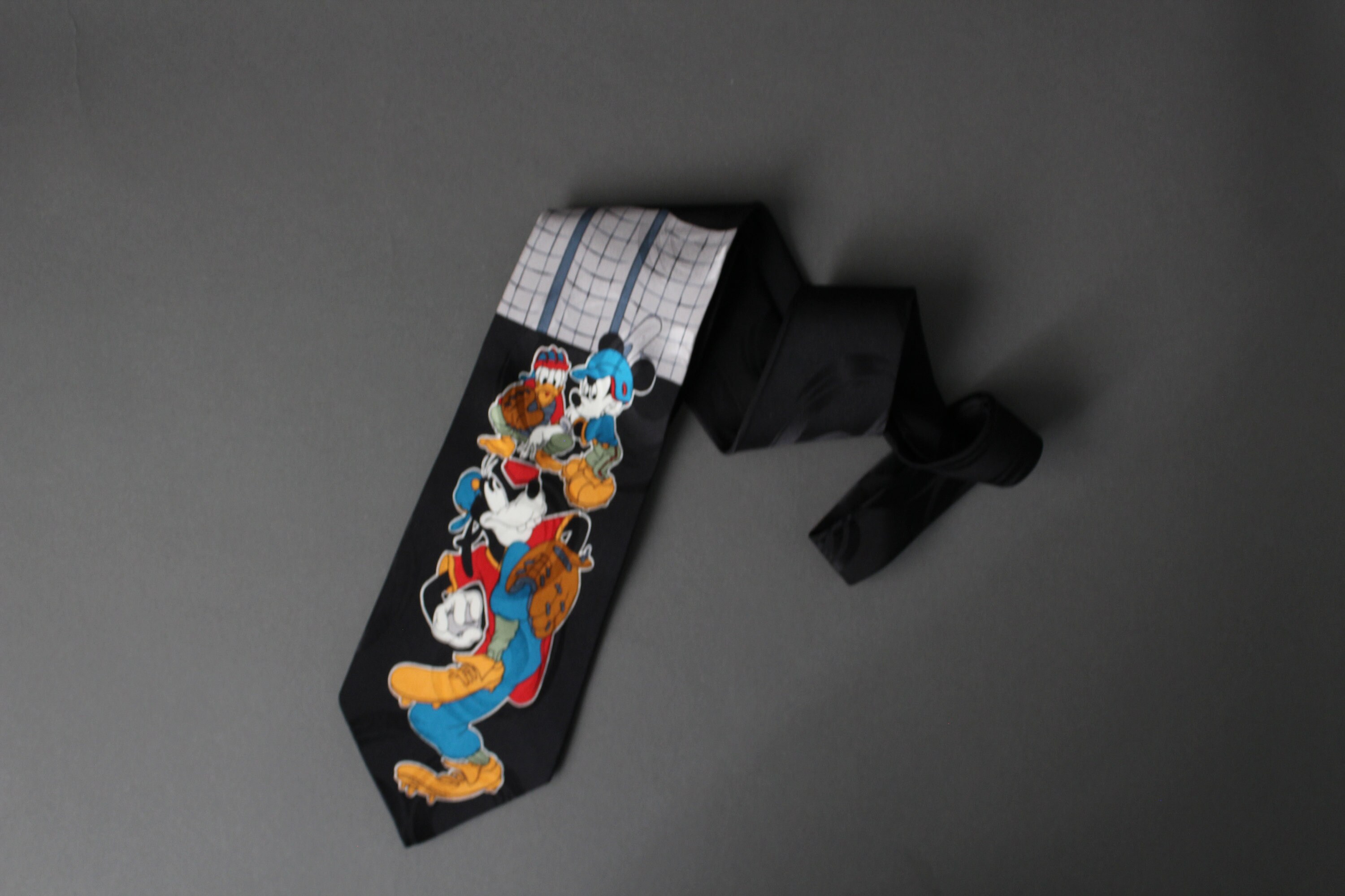 Mickey Mouse Tie. Mickey Goofy Donald Baseball Tie. Rare Tie. | Etsy