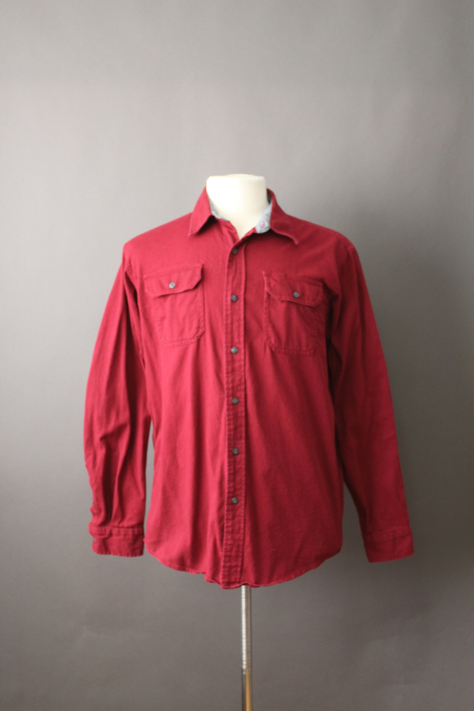 Mens Wrangler Shirt. Red Work Shirt. Vintage. Size Large. - Etsy France