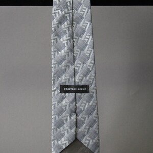 Mens Dress Tie. Silver Gray Square Diamond Pattern Tie. Silk Tie ...
