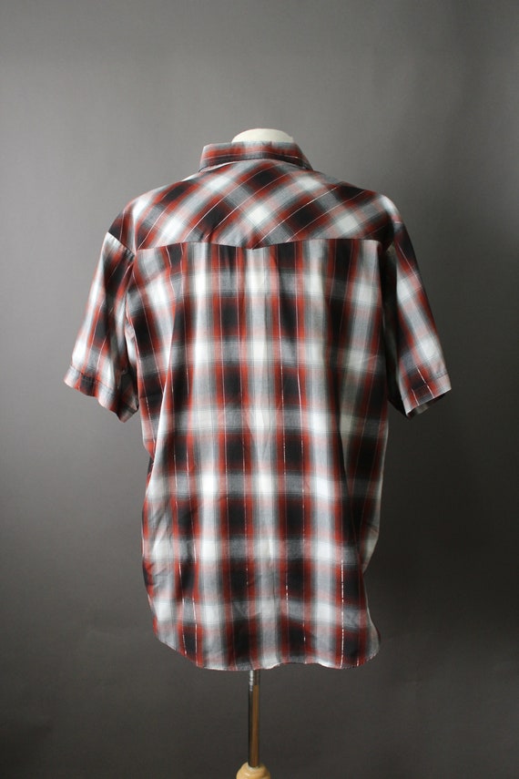 Mens Western Shirt. Snap Button Shirt. Vintage. Black… - Gem