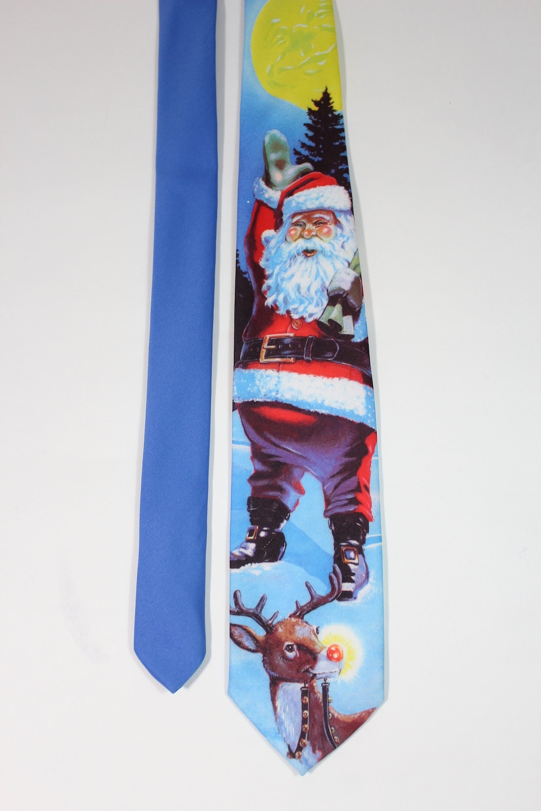 Rudolph Santa Ralph Marlin Christmas Vintage Winter Wonderland Tie ...