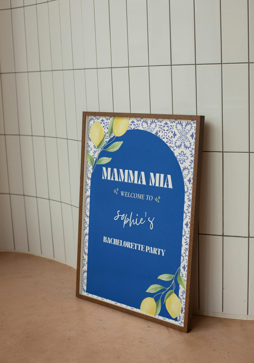 Mamma Mia Bachelorette Welcome Sign | Editable Canva Hens Party Poster ...