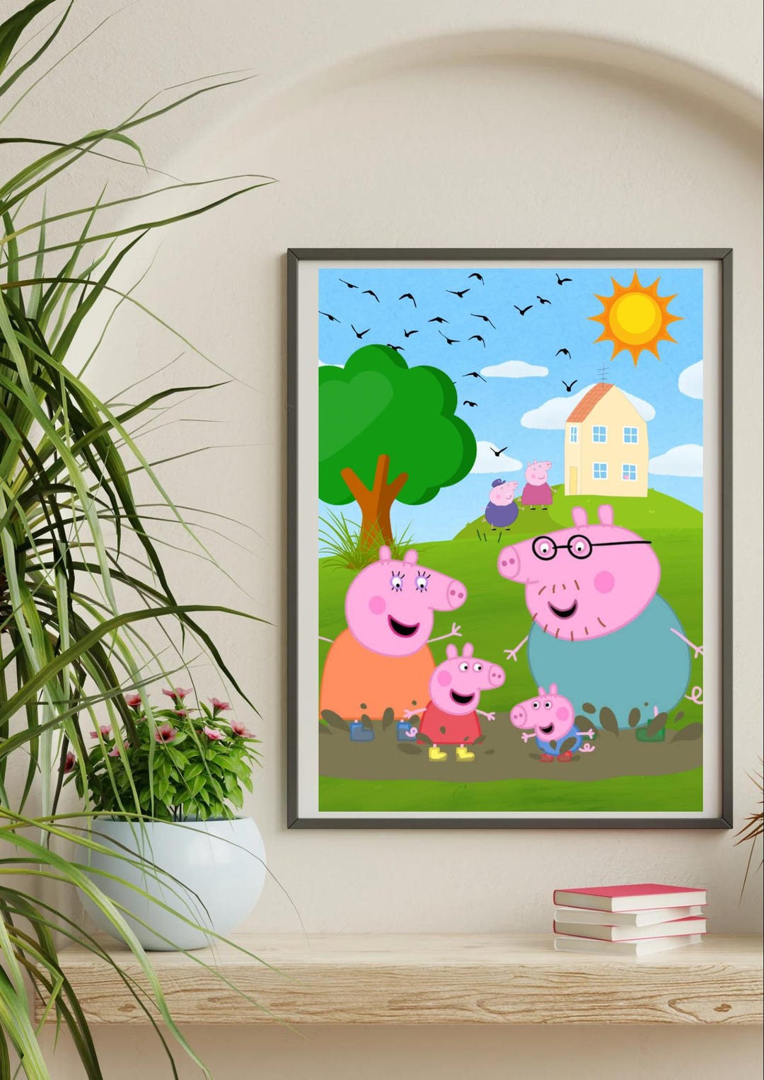 A1/A2/A3 Peppa Pig Family Poster Digital Print Download Room Decor - Etsy