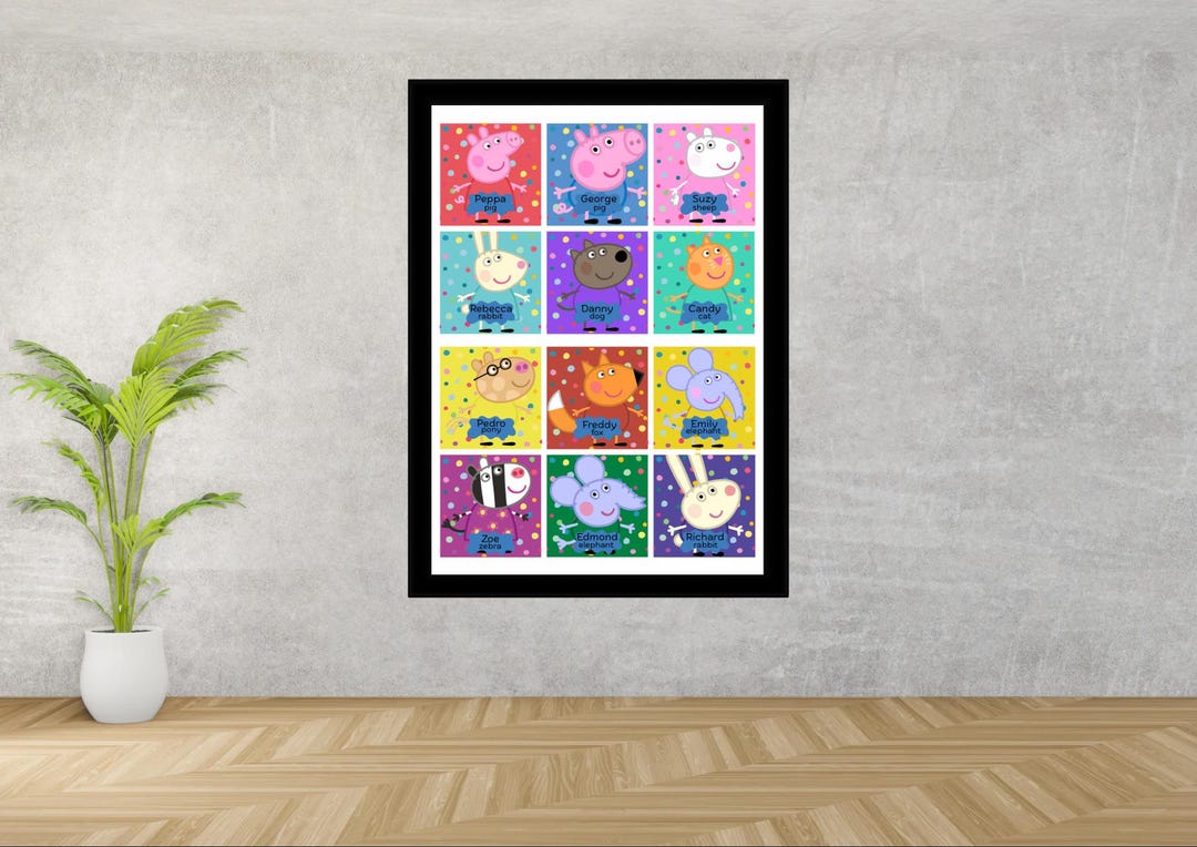 A1/A2/A3 Peppa Pig Poster Digital Print Download Room Decor - Etsy