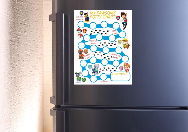 A4 Paw Patrol Potty/toilet Training Chart for Boy or Girl - Etsy