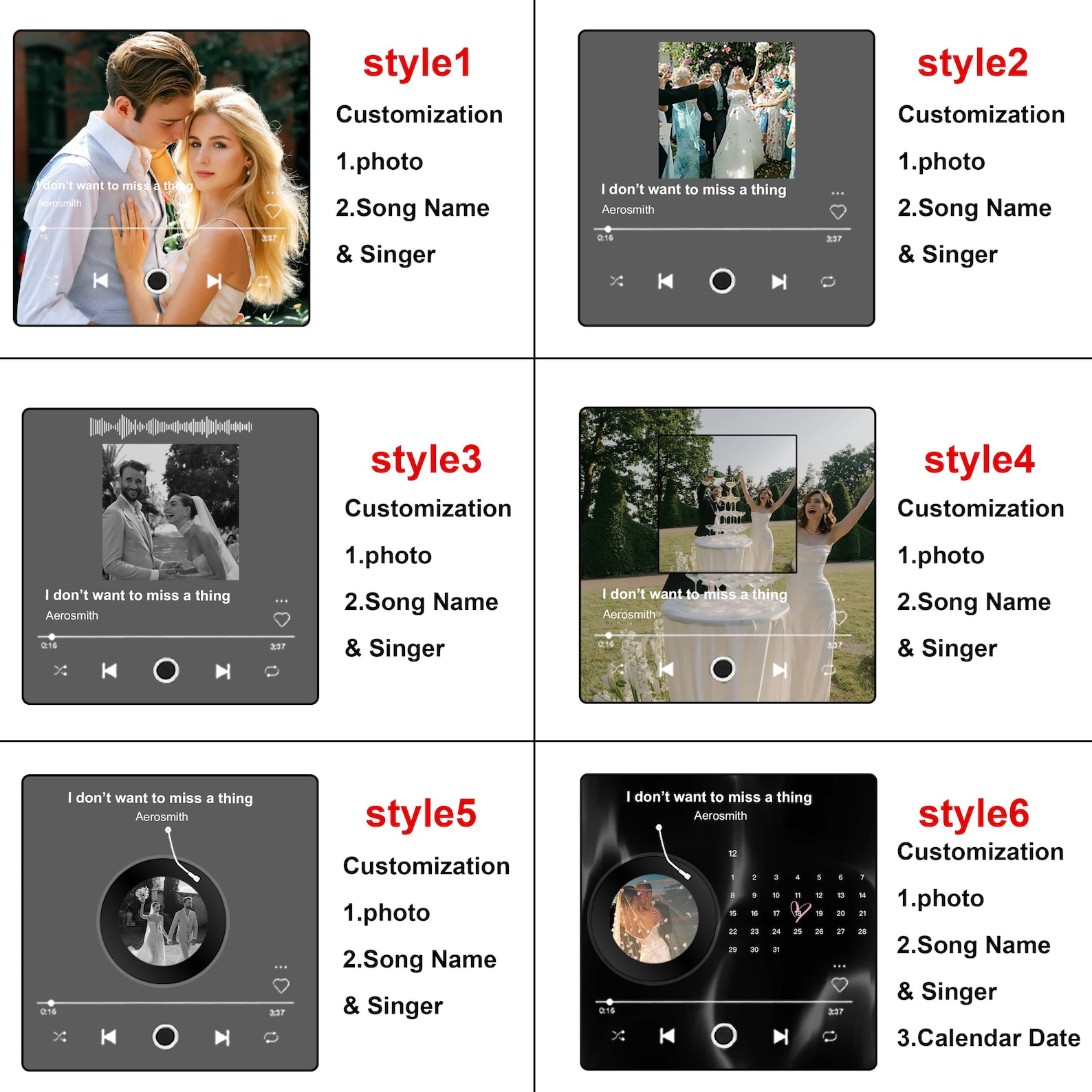 Personalized Photo Music Fridge Magnet, Playable Song, Anniversary Gift ...