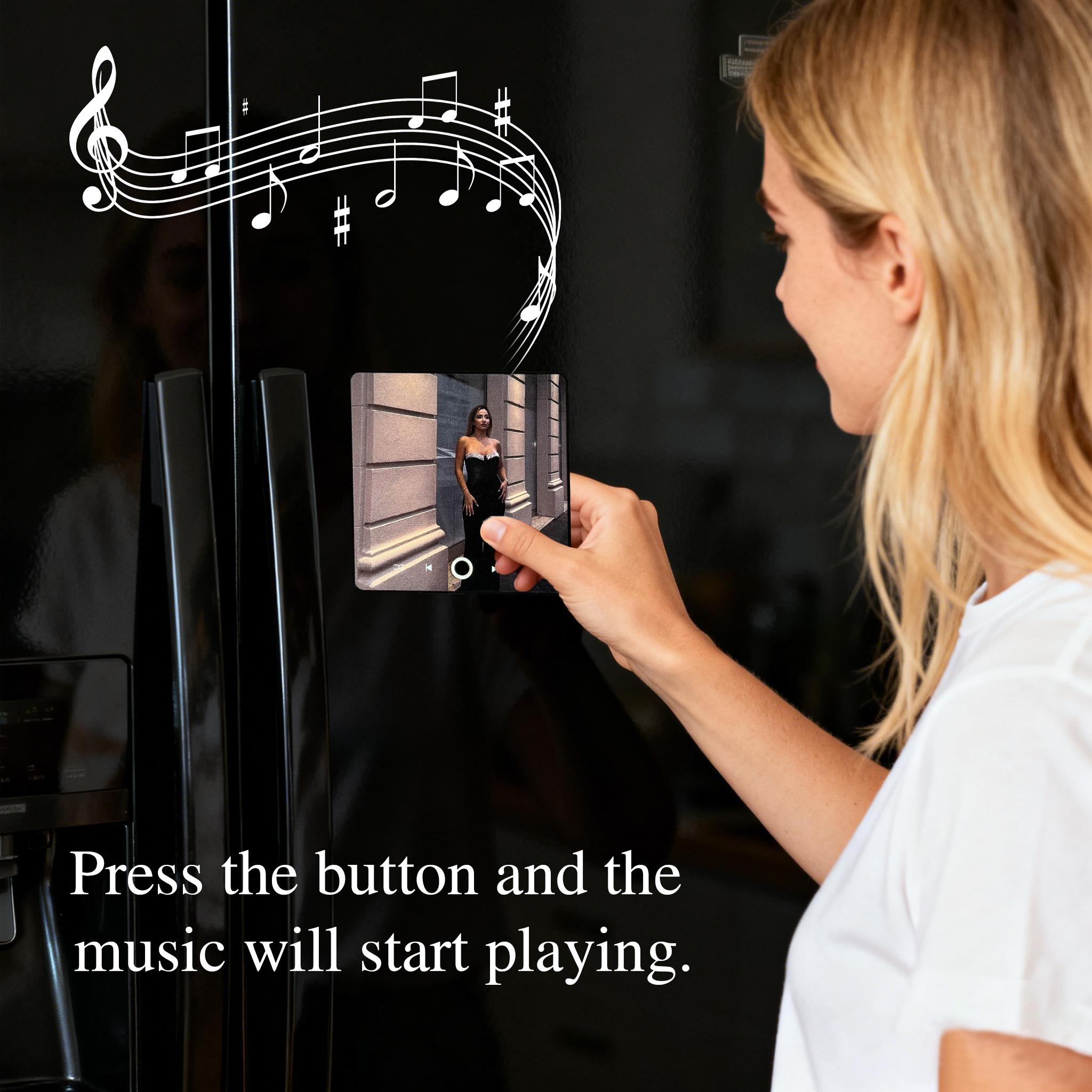 Personalized Photo Music Fridge Magnet, Playable Song, Anniversary Gift ...