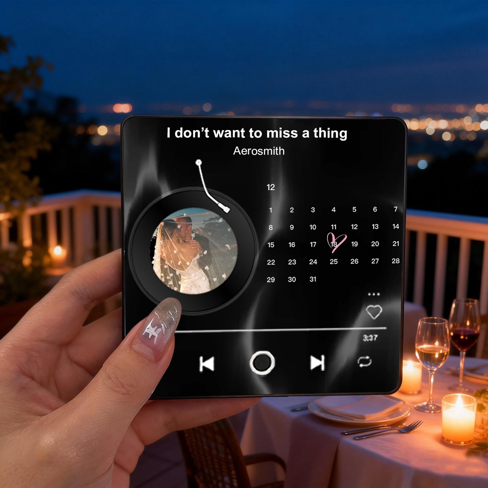 Personalized Photo Music Fridge Magnet, Playable Song, Anniversary Gift ...