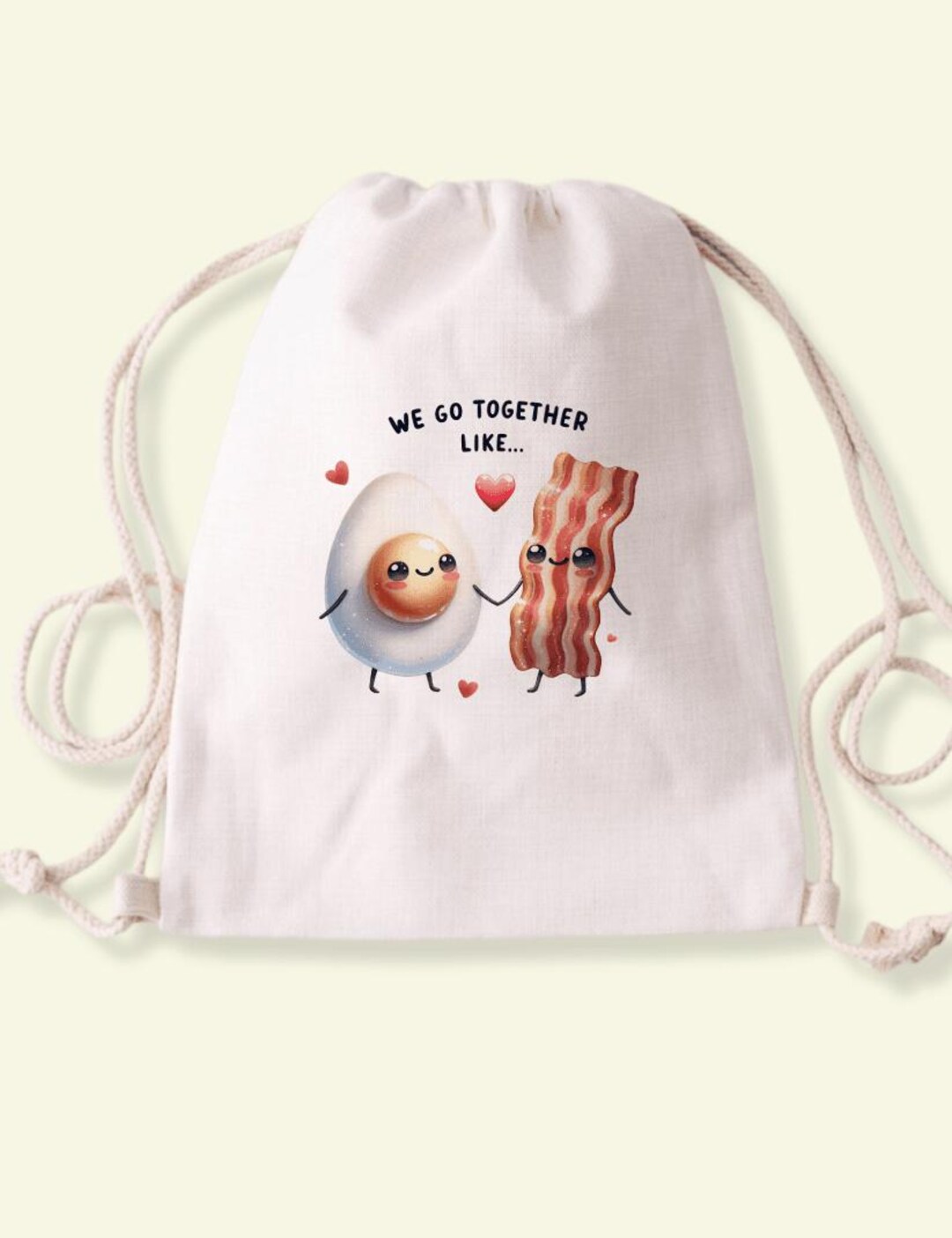 Love Egg and Bacon Backpack - Etsy
