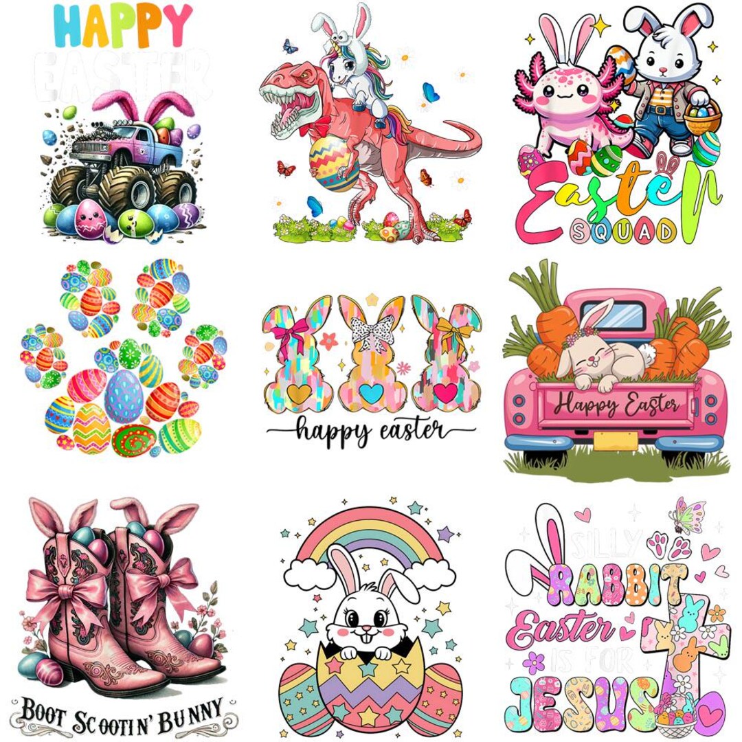 Easter PNG Bundle | Retro Easter Bunny Clipart | Easter Day Sublimation Design | Bible Verse ...