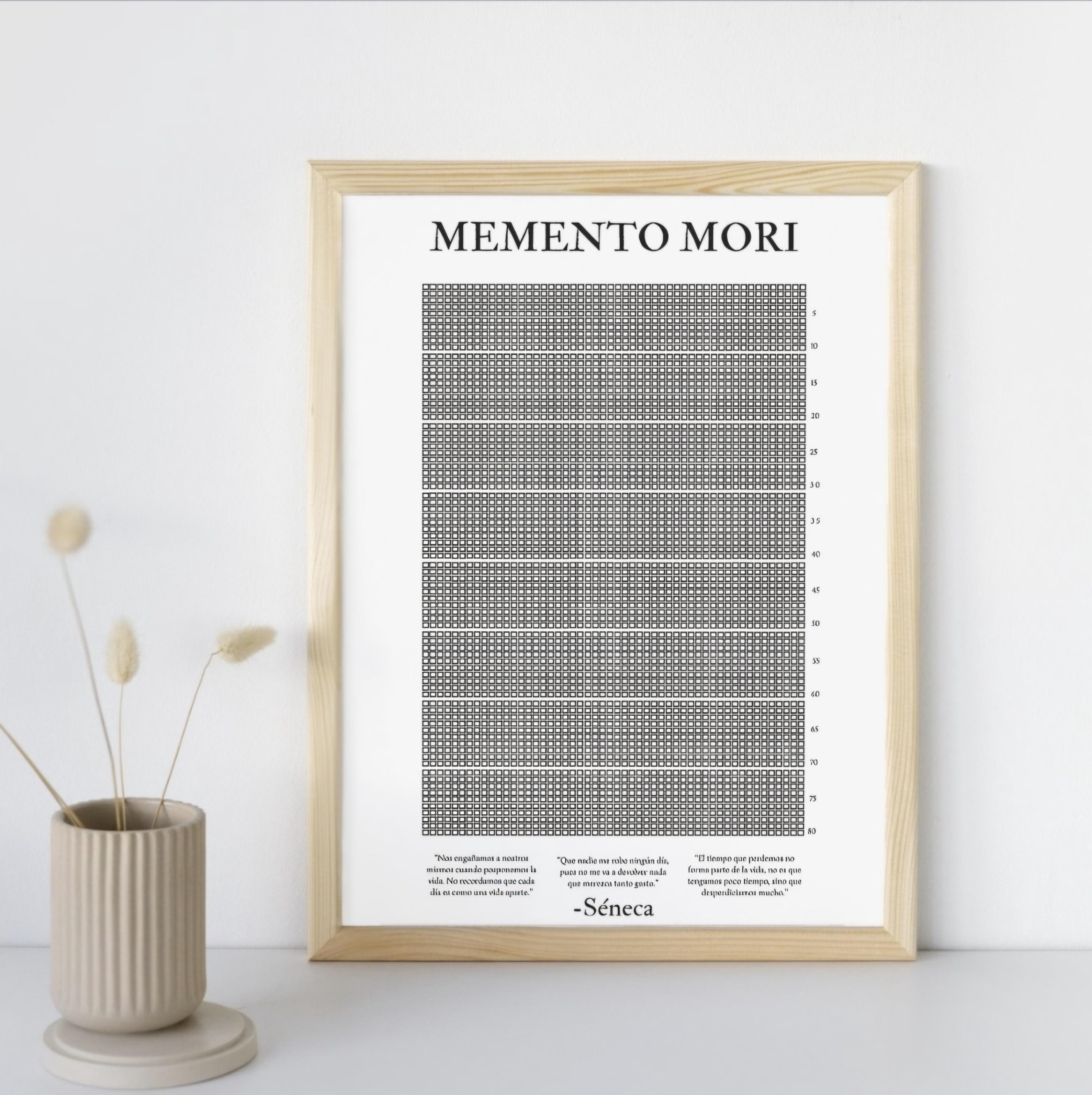 Calendario Memento Mori, Calendario De Vida, Calendario Estoico, Calendario De Semanas De Mi ...