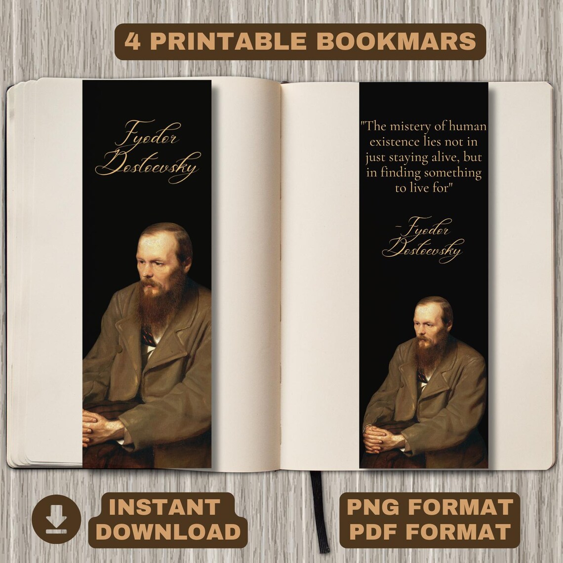 Bookmark Fyodor Dostoevsky, the Brothers Karamazov Bookmark, Dostoevsky ...