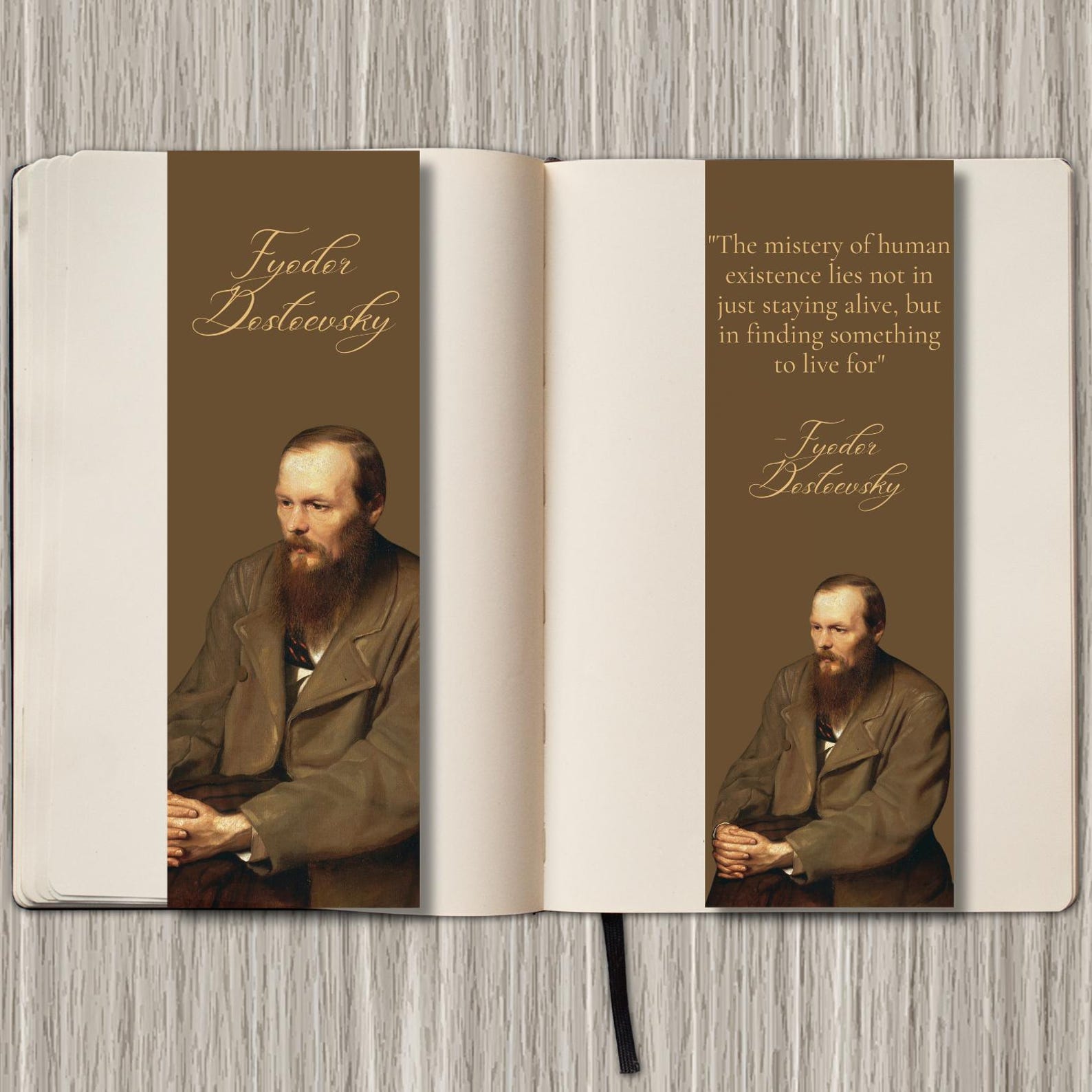 Bookmark Fyodor Dostoevsky, the Brothers Karamazov Bookmark, Dostoevsky ...