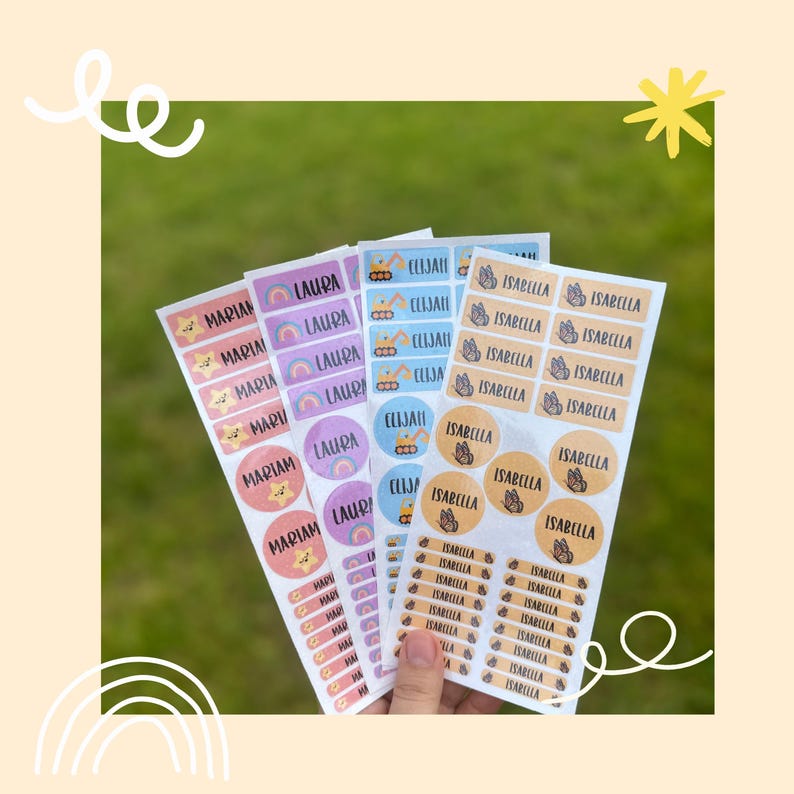 Kids Name Stickers, Daycare Name Labels, Preschool Name Labels ...