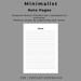 Minimalist Printable Note Pages | 2 Designs, 3 Sizes (A5, Half Letter ...