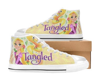 Rapunzel Tangled Canvas High Top Shoes Custom Sneakers - Etsy