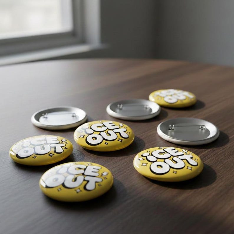 ICE OUT Pin Button | Anti-ice Agents Protest Pin | No ICE Political ...