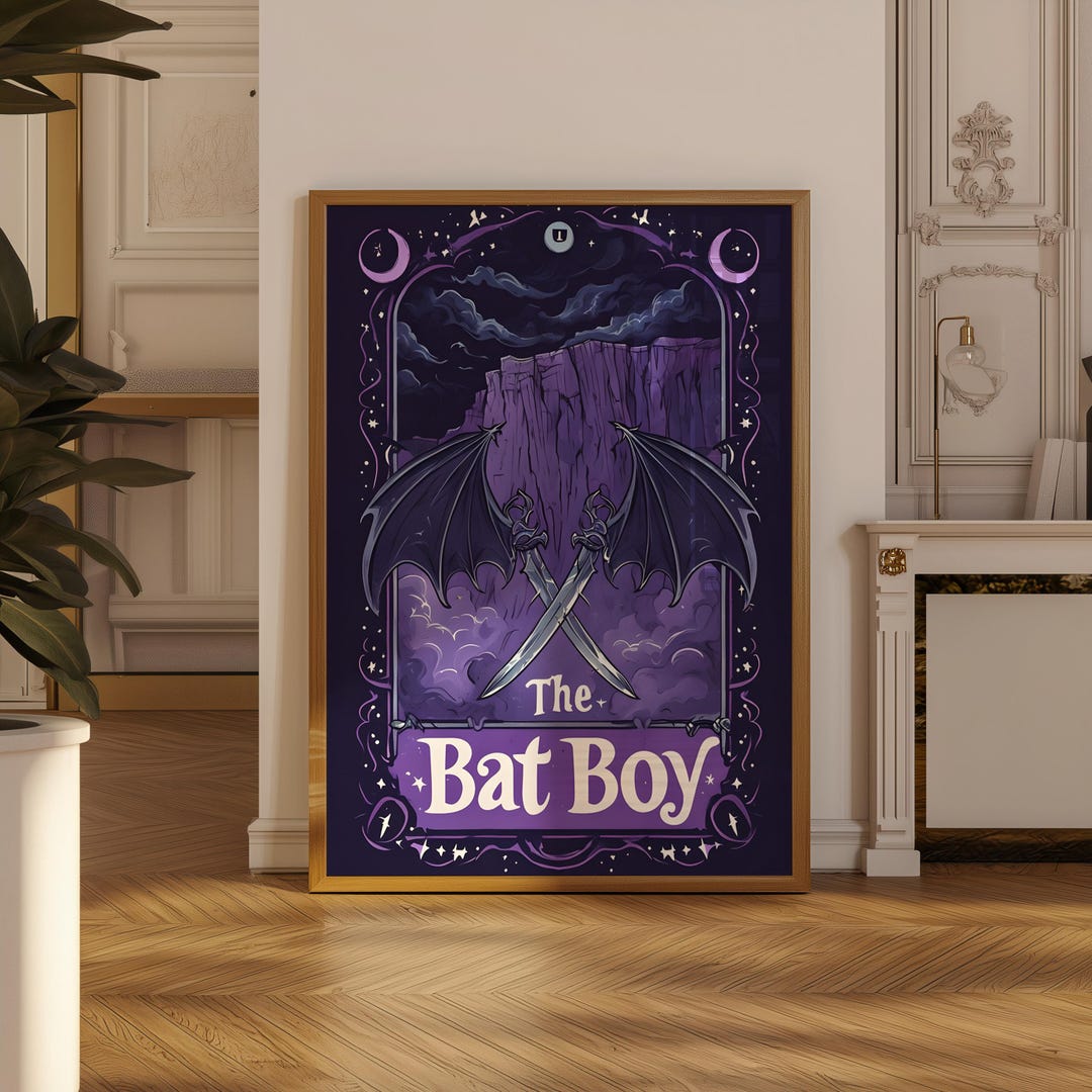 The Bat Boy Art Print: Tarot Inspired Fantasy Wall Decor (digital ...