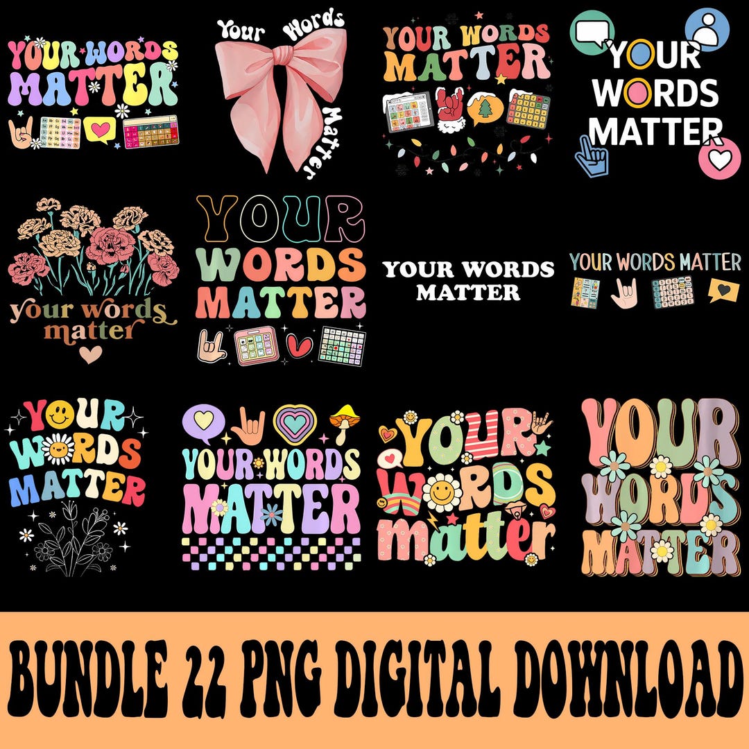 Your Words Matter Png, AAC SPED Teacher Inclusion Png, Neurodiversity ...