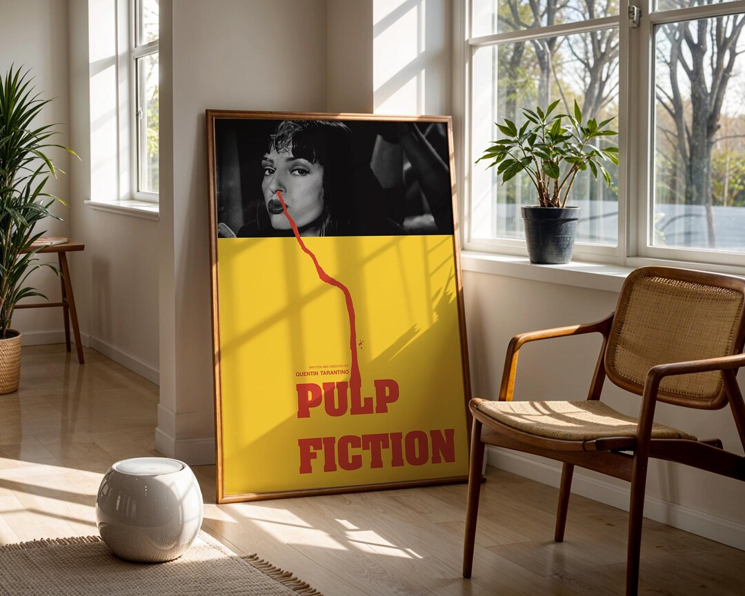 Pulp Fiction Minimalist Movie Poster – Quentin Tarantino Cult Classic ...