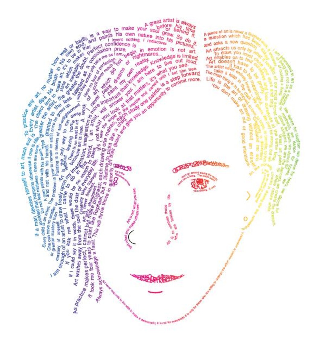 Made-to-order Typography Portrait - Etsy