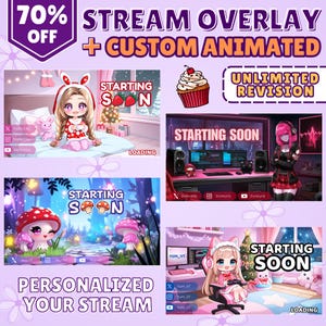 Custom Stream Overlay / Custom Twitch Stream Screen / Starting Soon ...