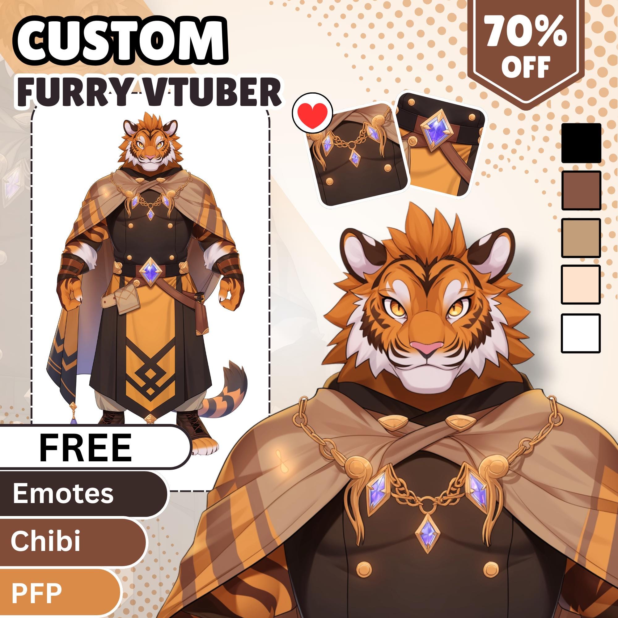 Custom Furry Vtuber Live2d Model | Furry Vtuber | Vtuber Character ...