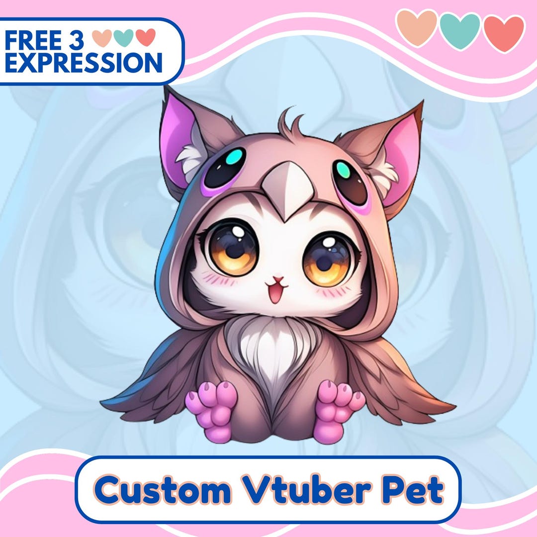 Vtuber Pet, Custom Vtuber Avatar, Animal Vtuber, Vtuber Commission, Pet ...